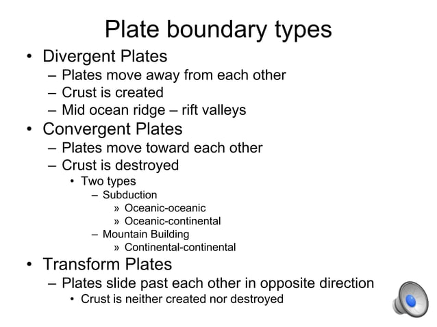 HPU NCS2200 plate boundary types | PPT