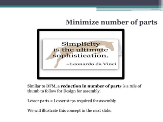 Chapter 6 basic design for assembly | PPTX