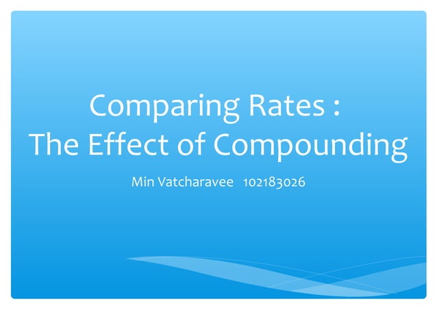 Comparing Rates | PPT