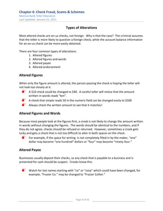 Chapter 6 Check Fraud Final | PDF