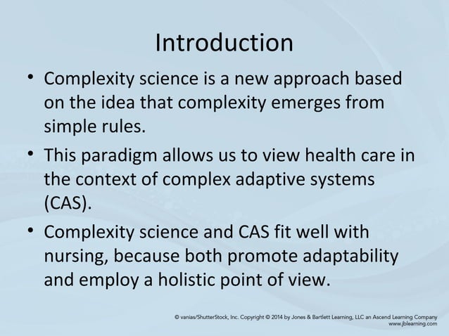 Chapter 6 complexity science and complex adaptive systems | PPT