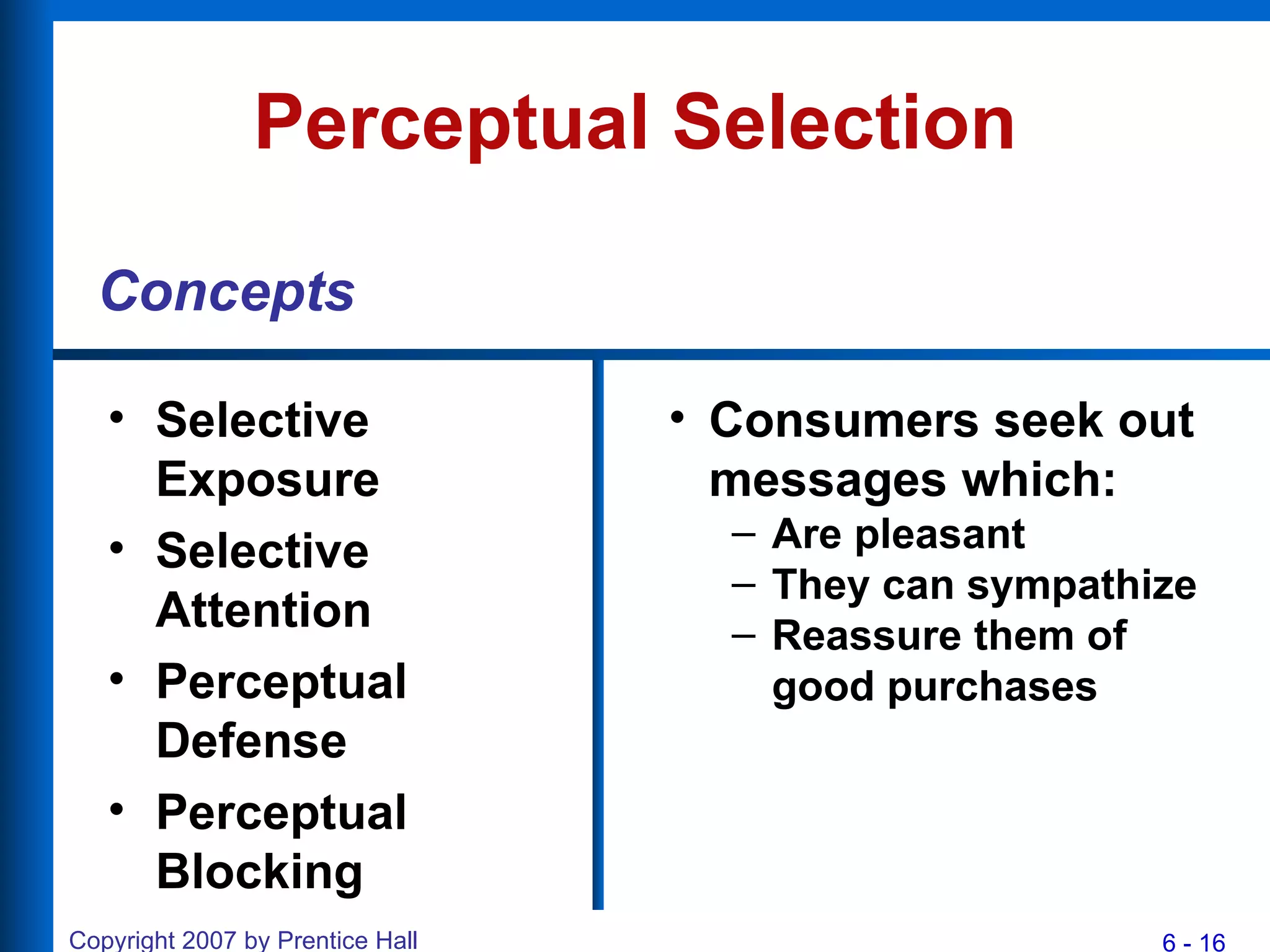 Chapter 6 Consumer Perception | PPT