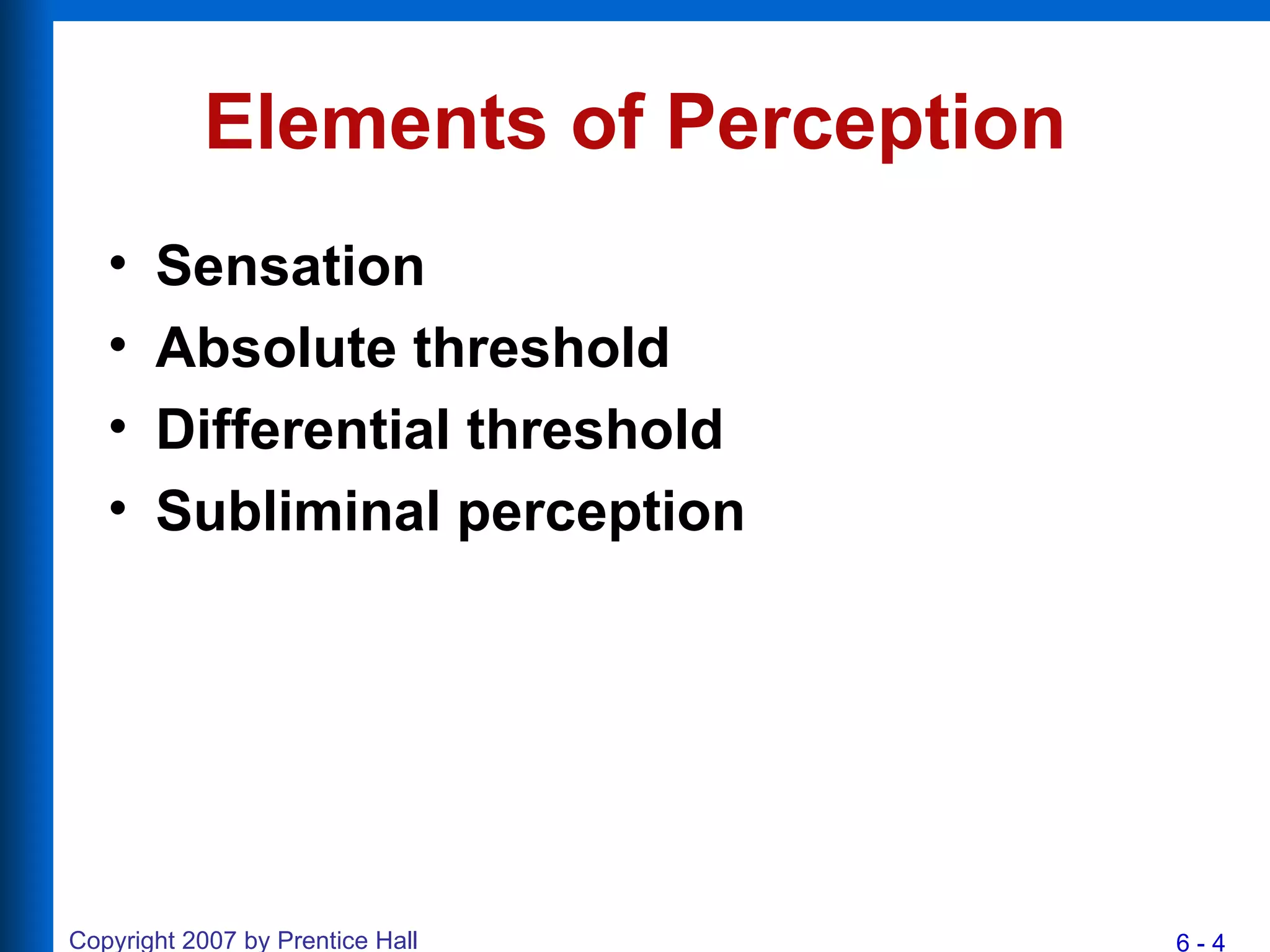 Chapter 6 Consumer Perception | PPT