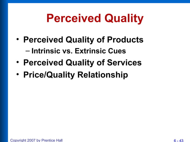 Chapter 6 Consumer Perception | PPT