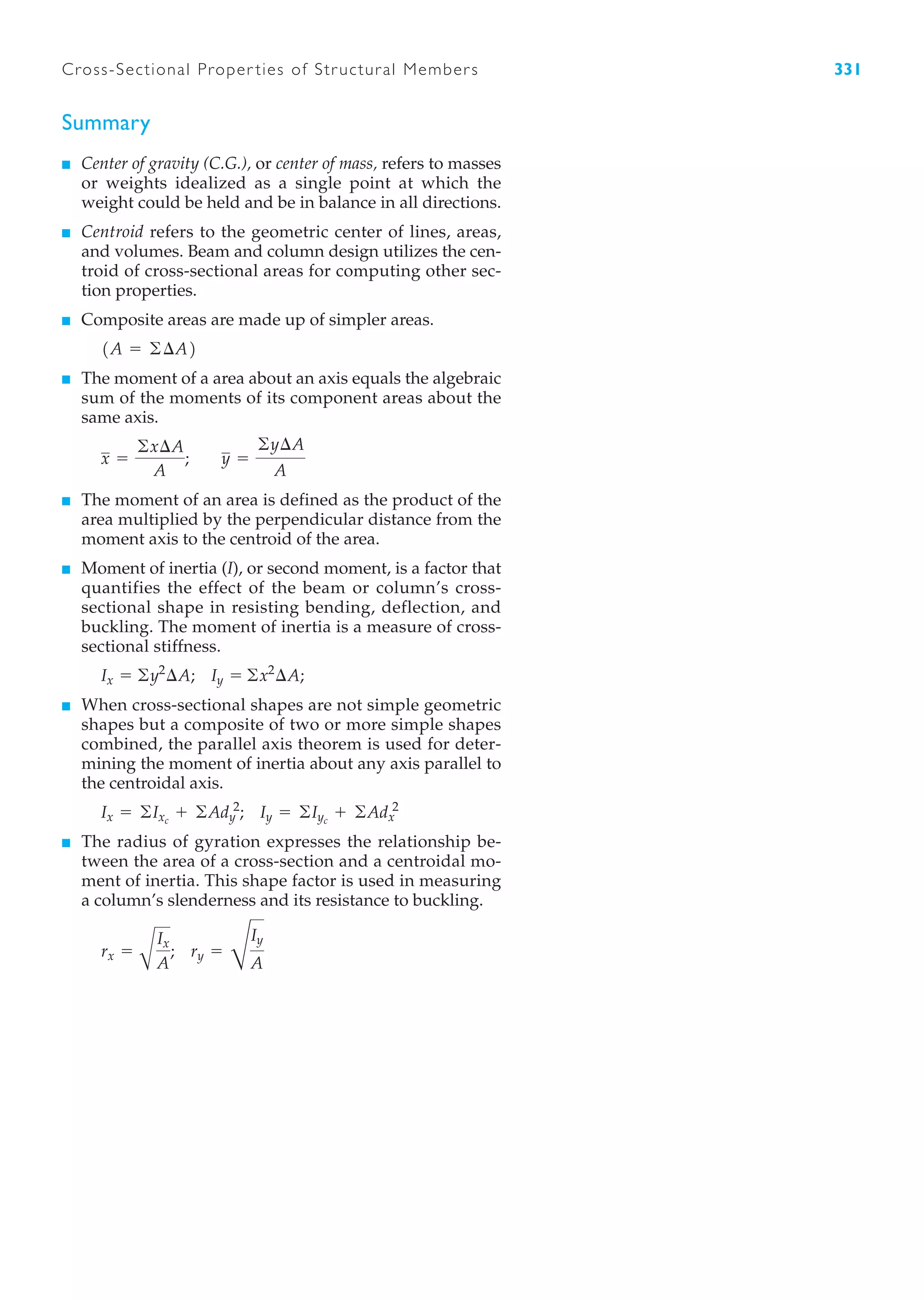 cross sectional properties of structural members | PDF
