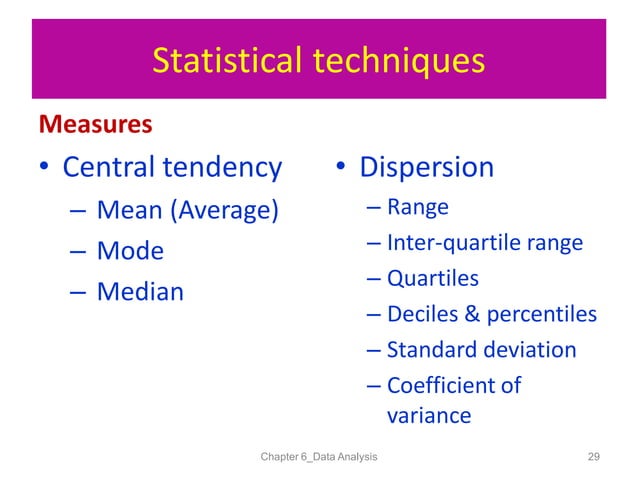 Chapter 6 data analysis iec11 | PPT