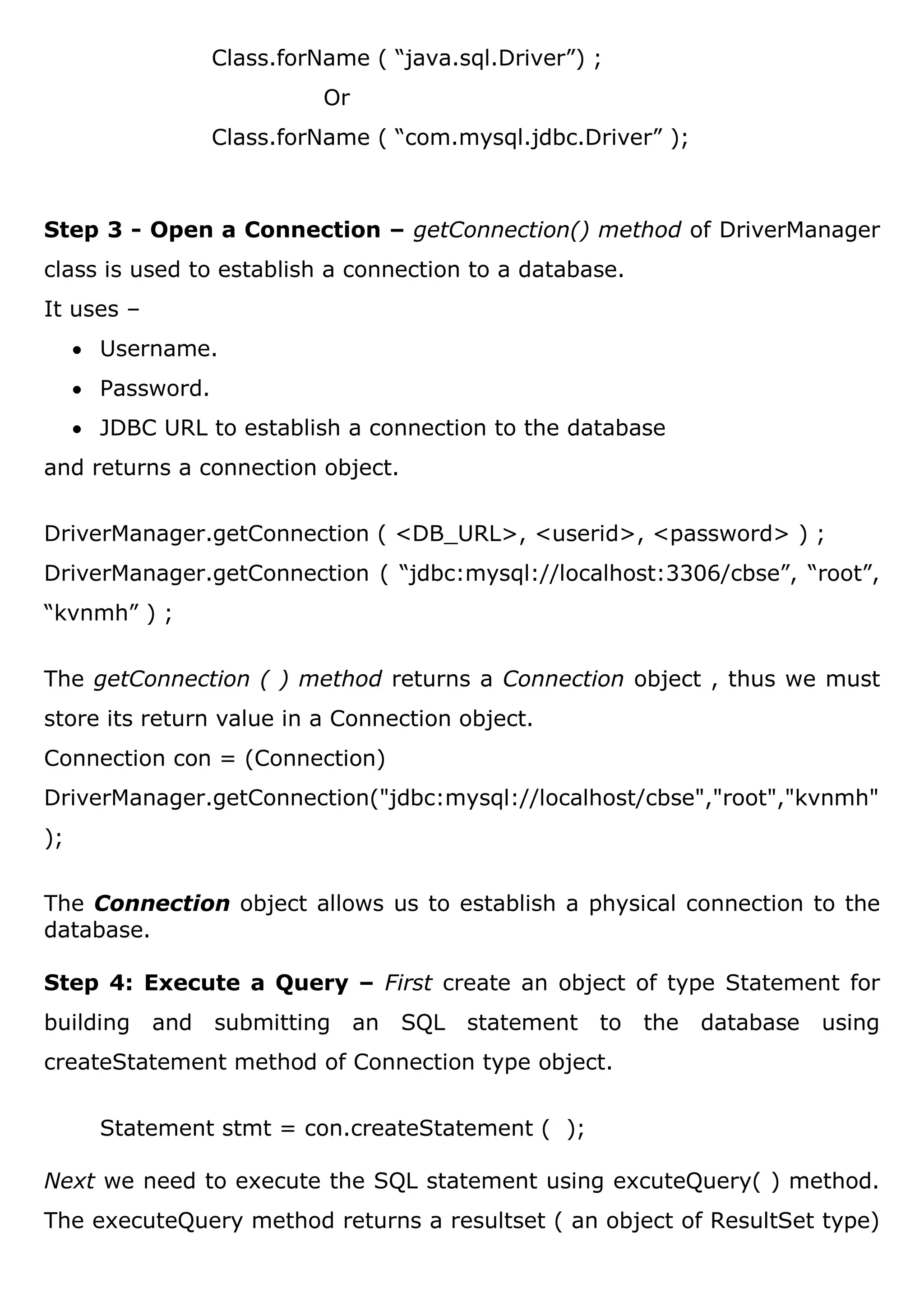 Chapter6 database connectivity | PDF