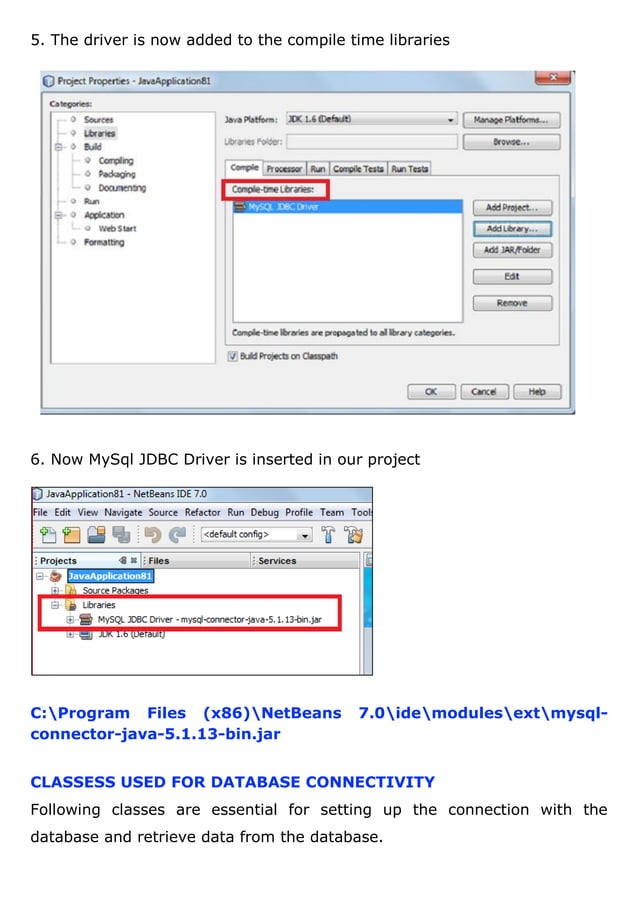 Chapter6 Database Connectivity Pdf Databases Computer Software And Applications