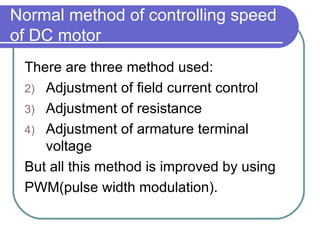 Chapter 6 dc motor speed control | PPT