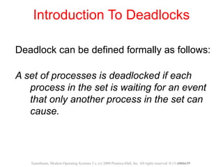 Chapter 6 Deadlocks.What Is Deadlock? How To Avoid Deadlock and Other ...