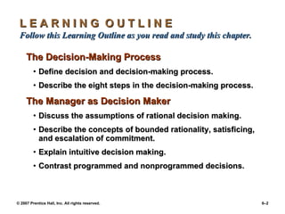 Chapter6decisionmakingtheessenceofthemanagersjobppt06 100223215436 ...