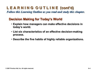Chapter6decisionmakingtheessenceofthemanagersjobppt06 100223215436 ...