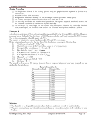 Chapter 6 design of irrigation channel1 | PDF