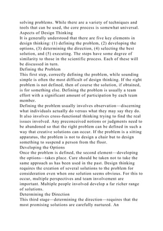 CHAPTER6Design Thinking and InnovationWhat is design thinkin.docx