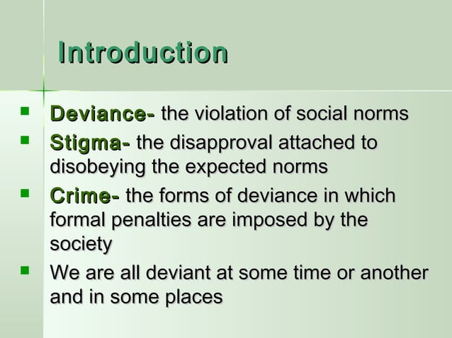 Chapter 6 deviance and social control ppt | PPT