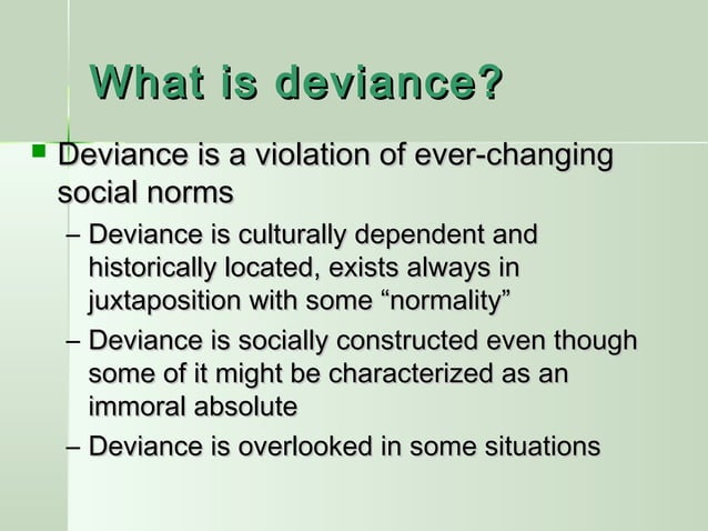 Chapter 6 deviance and social control ppt | PPT