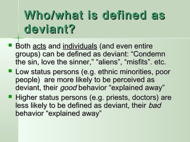 Chapter 6 deviance and social control ppt | PPT