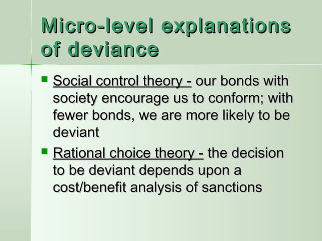 Chapter 6 deviance and social control ppt | PPT