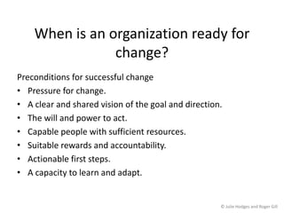 Chapter 6 diagnosing the need and readiness for change | PPTX