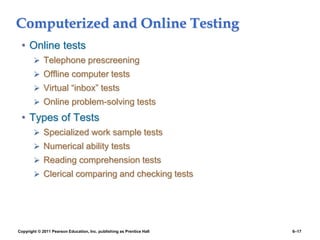 Chapter 6, Employee Testing and Selection.ppt | Resume Writing and ...