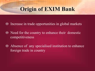 Chapter 6 exim bank | PPTX