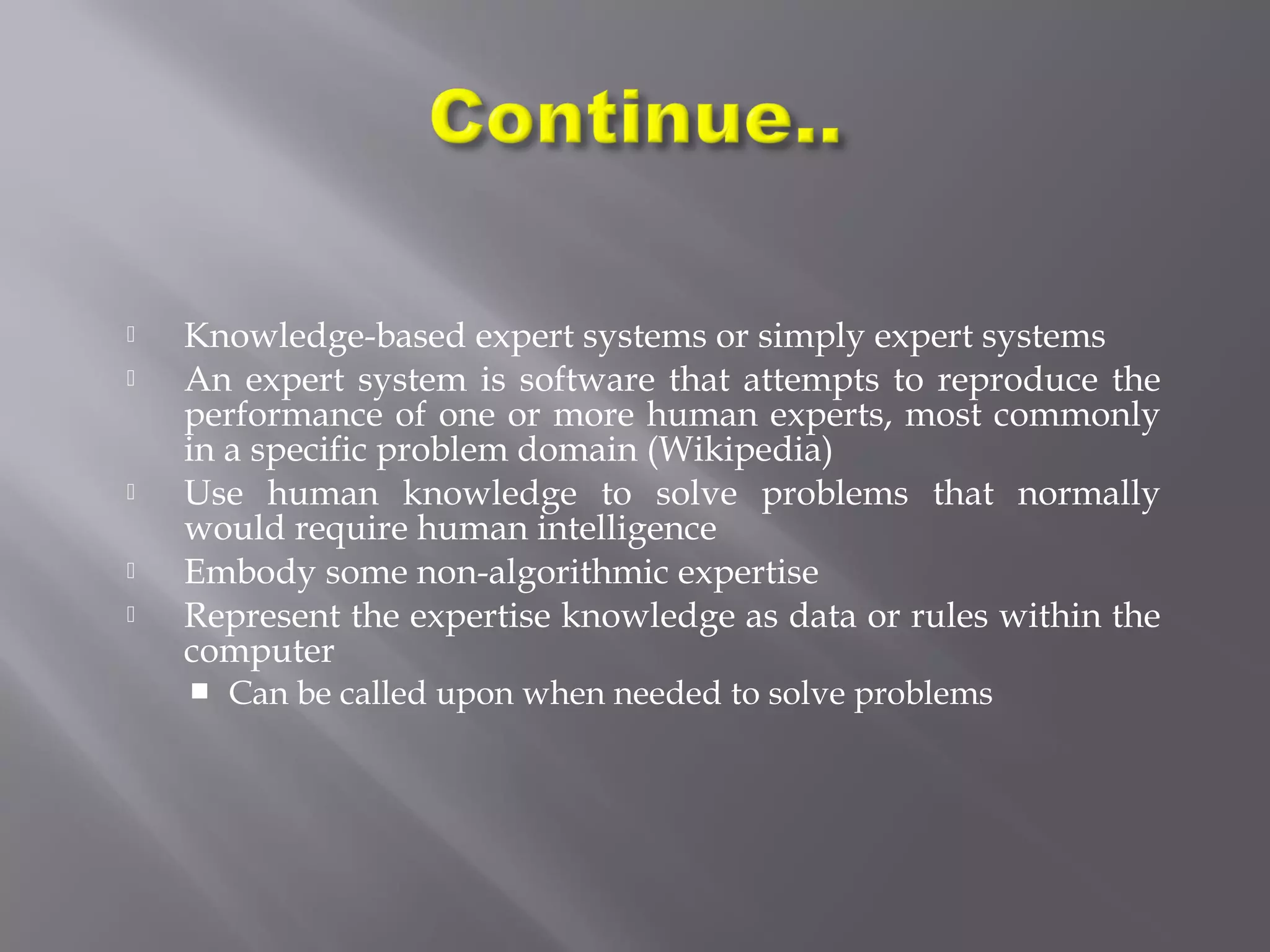 Chapter 6 expert system | PPT