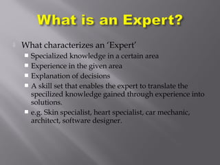 Chapter 6 expert system | PPT