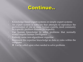 Chapter 6 expert system | PPT