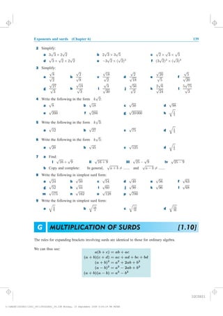 Chapter 6 exponents and surds | PDF