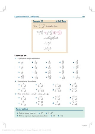 Chapter 6 exponents and surds | PDF