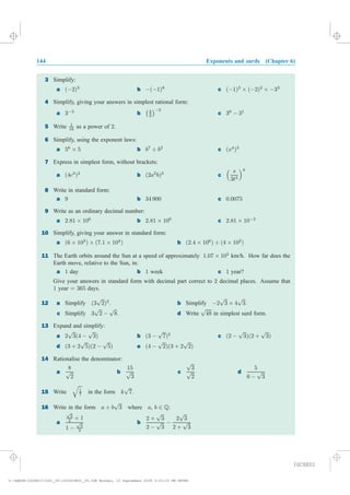 Chapter 6 exponents and surds | PDF