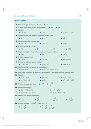 Chapter 6 exponents and surds | PDF