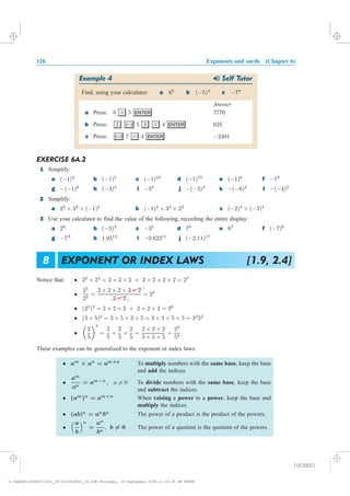 Chapter 6 exponents and surds | PDF