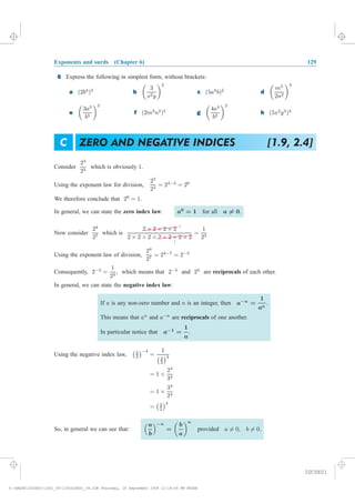 Chapter 6 exponents and surds | PDF