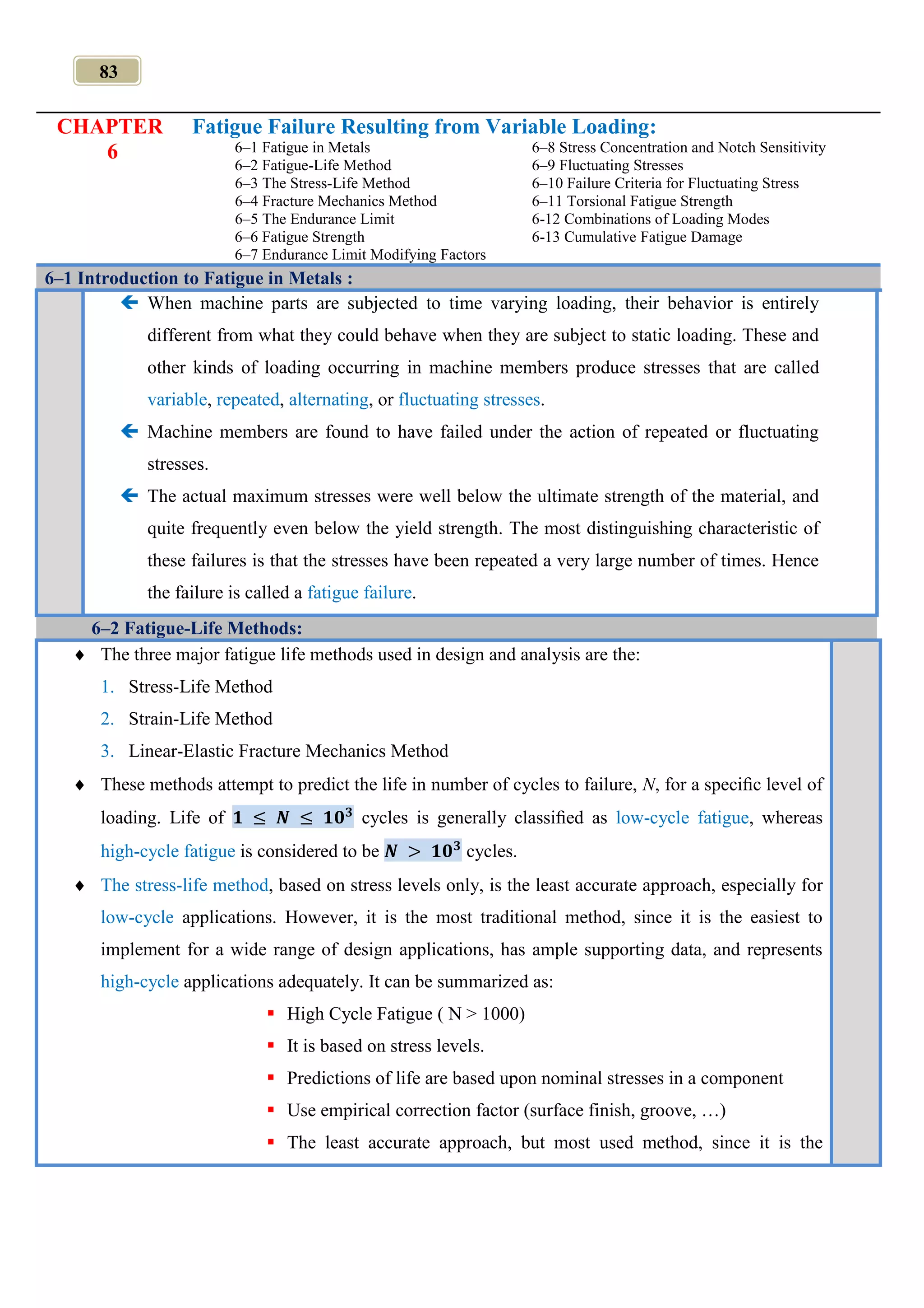 Chapter 6 fatigue failure loading | DOCX