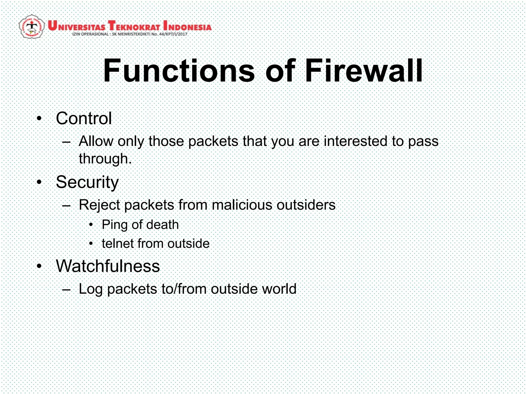 Chapter 6 firewall | PDF