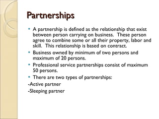 Chapter 6 forms of business ownership | PPT