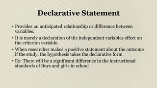 Chapter 6 formulation of hypothesis | PPTX