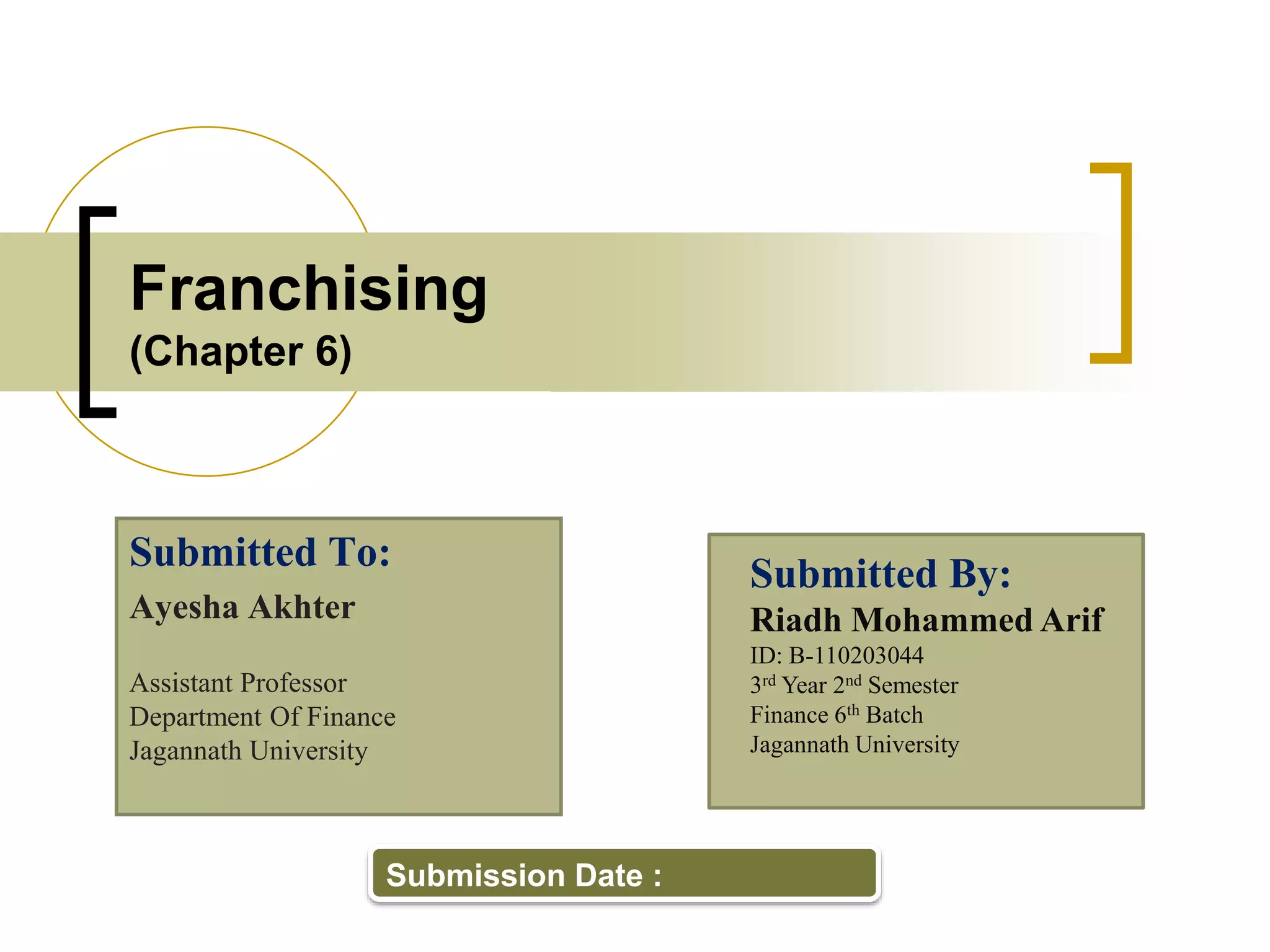 Franchising | PPTX