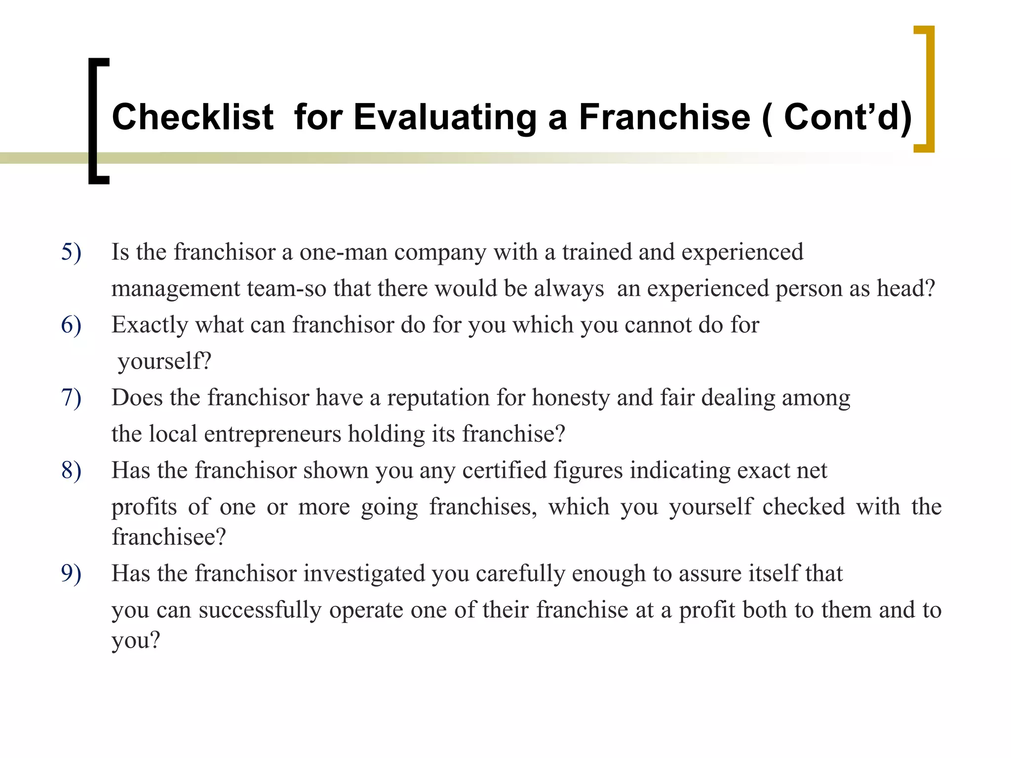 Franchising | PPTX