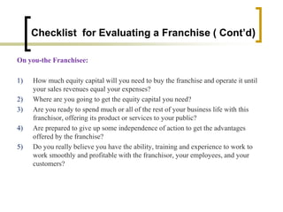 Franchising | PPTX