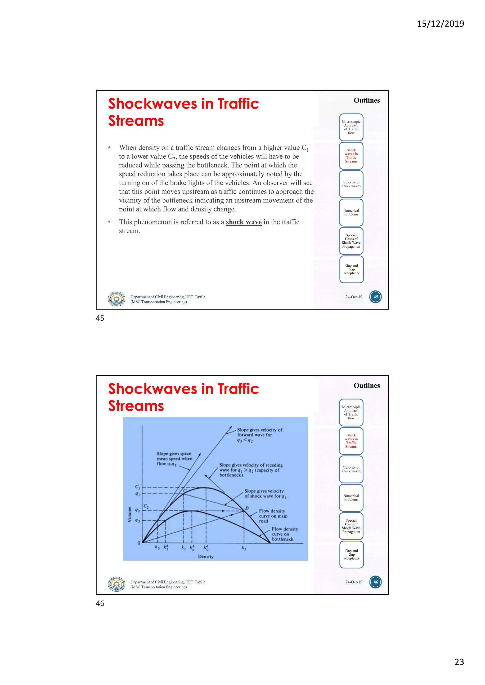 Chapter 6 Fundamentals of traffic flow | PDF
