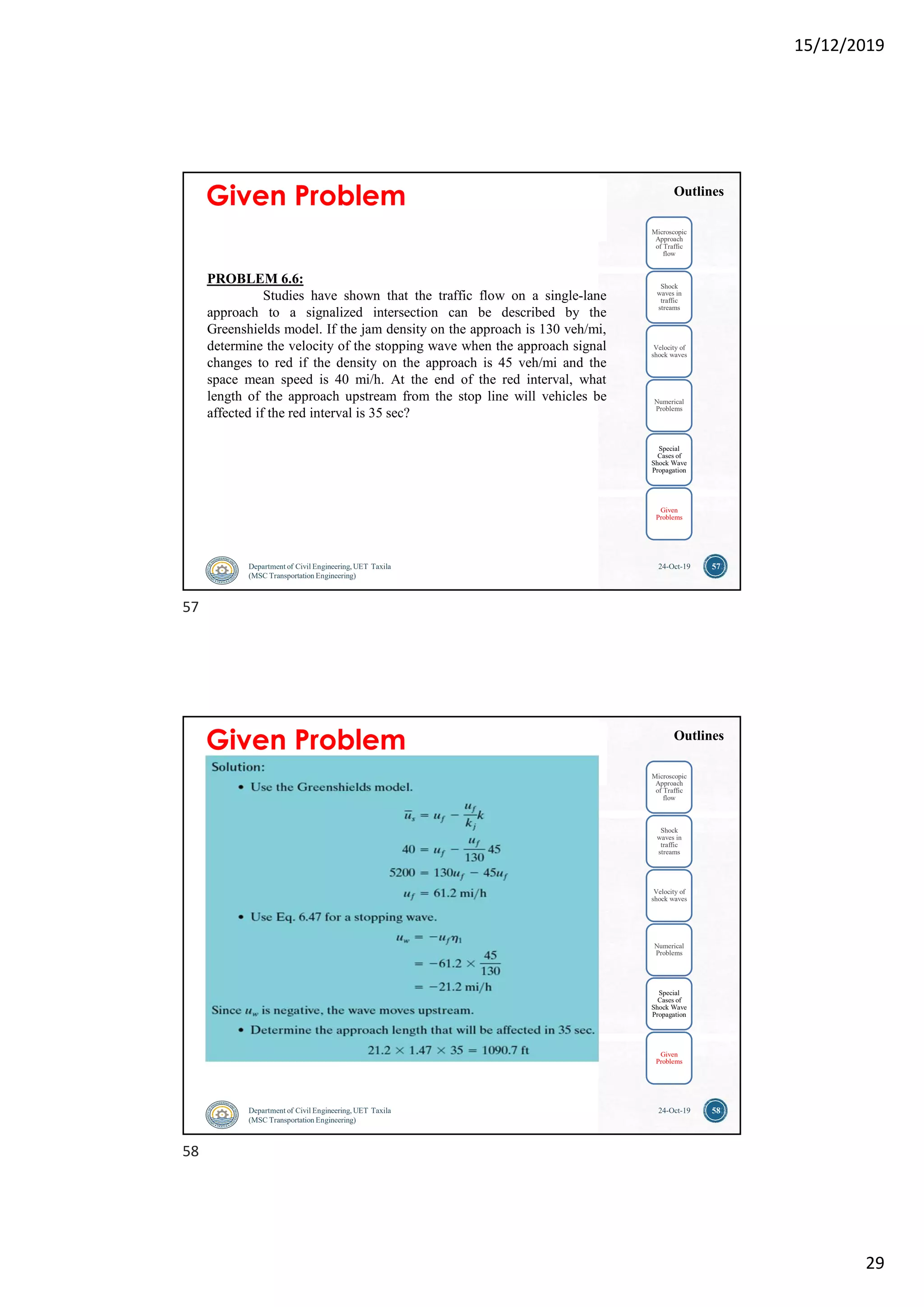 Chapter 6 Fundamentals of traffic flow | PDF