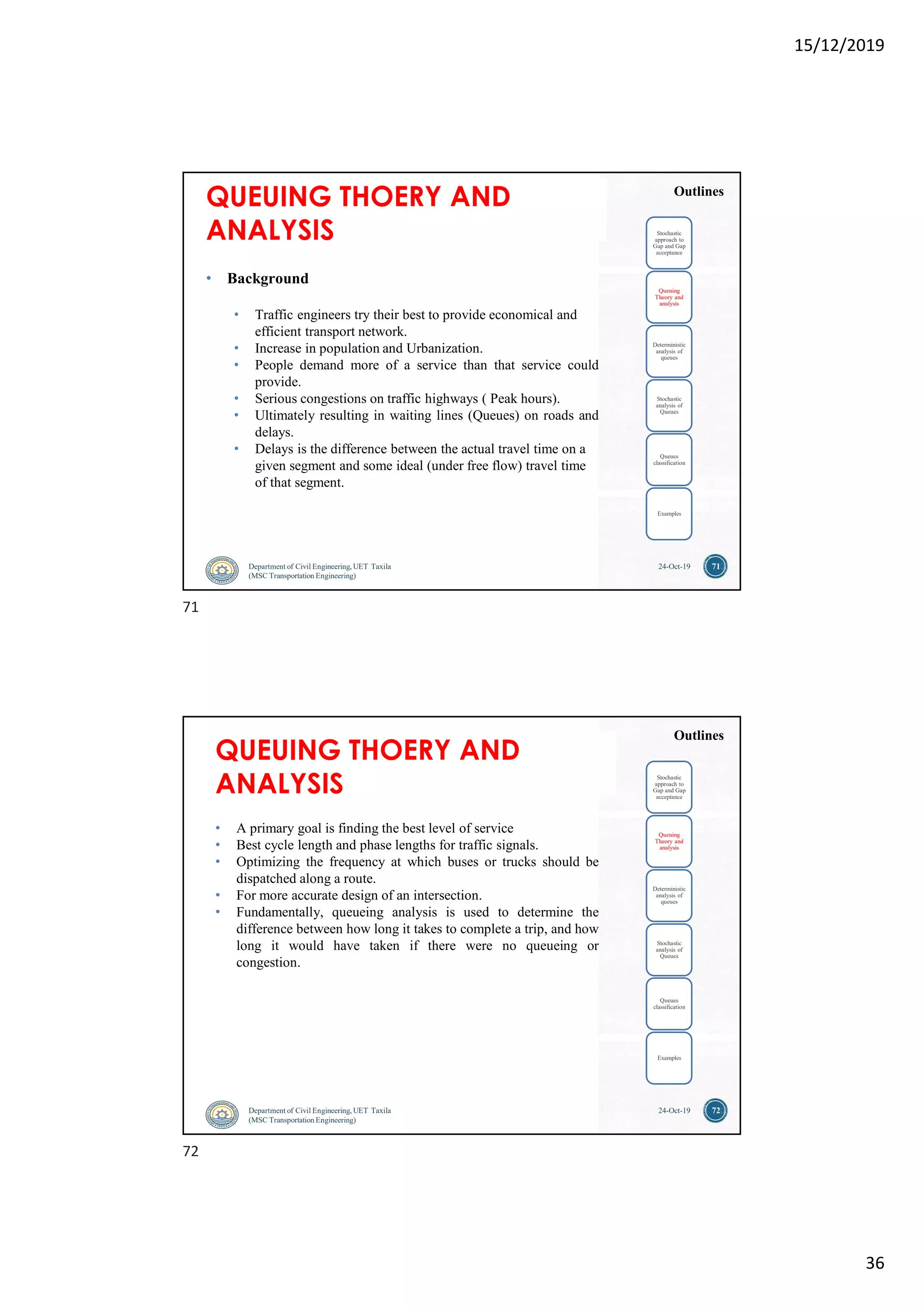 Chapter 6 Fundamentals of traffic flow | PDF