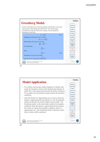 Chapter 6 Fundamentals of traffic flow | PDF