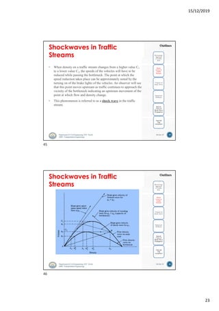 Chapter 6 Fundamentals of traffic flow | PDF