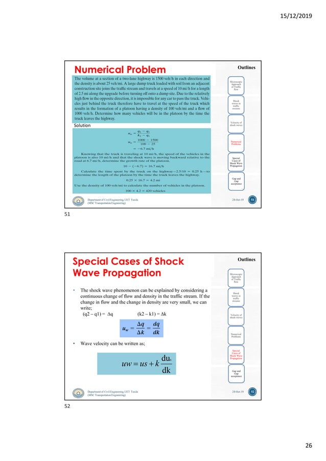 Chapter 6 Fundamentals of traffic flow | PDF | Physics | Science