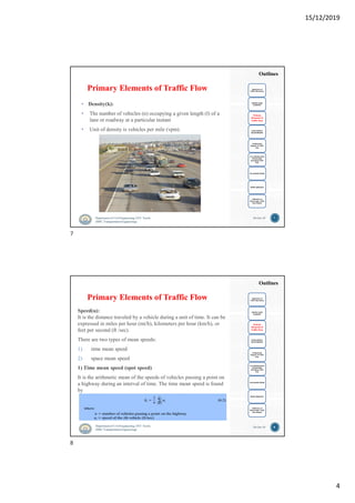 Chapter 6 Fundamentals of traffic flow | PDF
