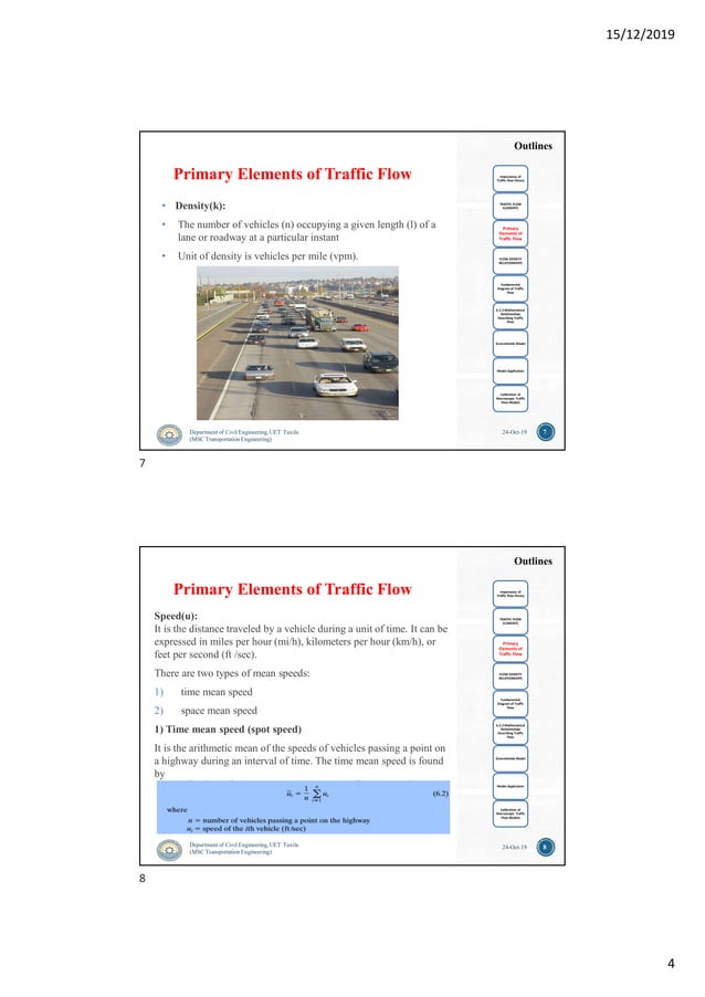 Chapter 6 Fundamentals of traffic flow | PDF | Physics | Science