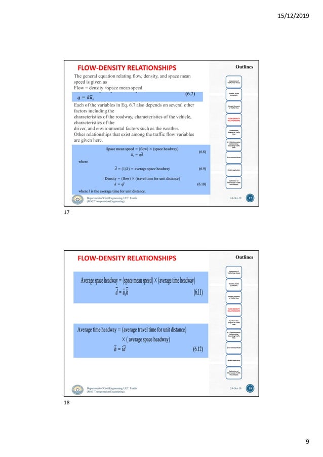 Chapter 6 Fundamentals of traffic flow | PDF | Physics | Science